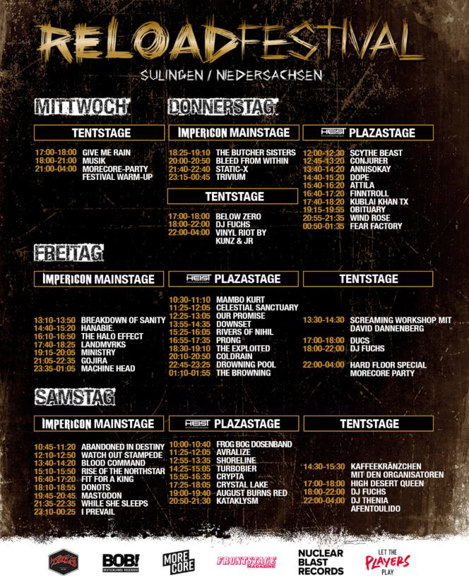 news. Reload Festival 2025 – Tagestickets, Running Order & Programm ...